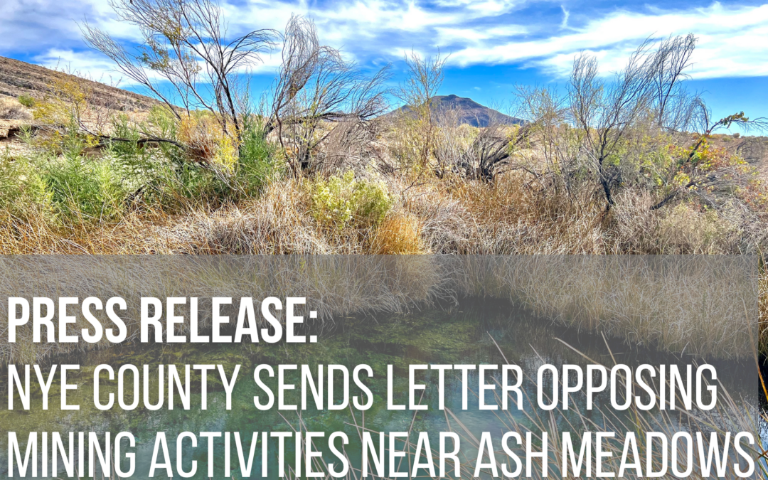 PRESS RELEASE: Nye County Sends Letter Opposing Mining Activities Near ...